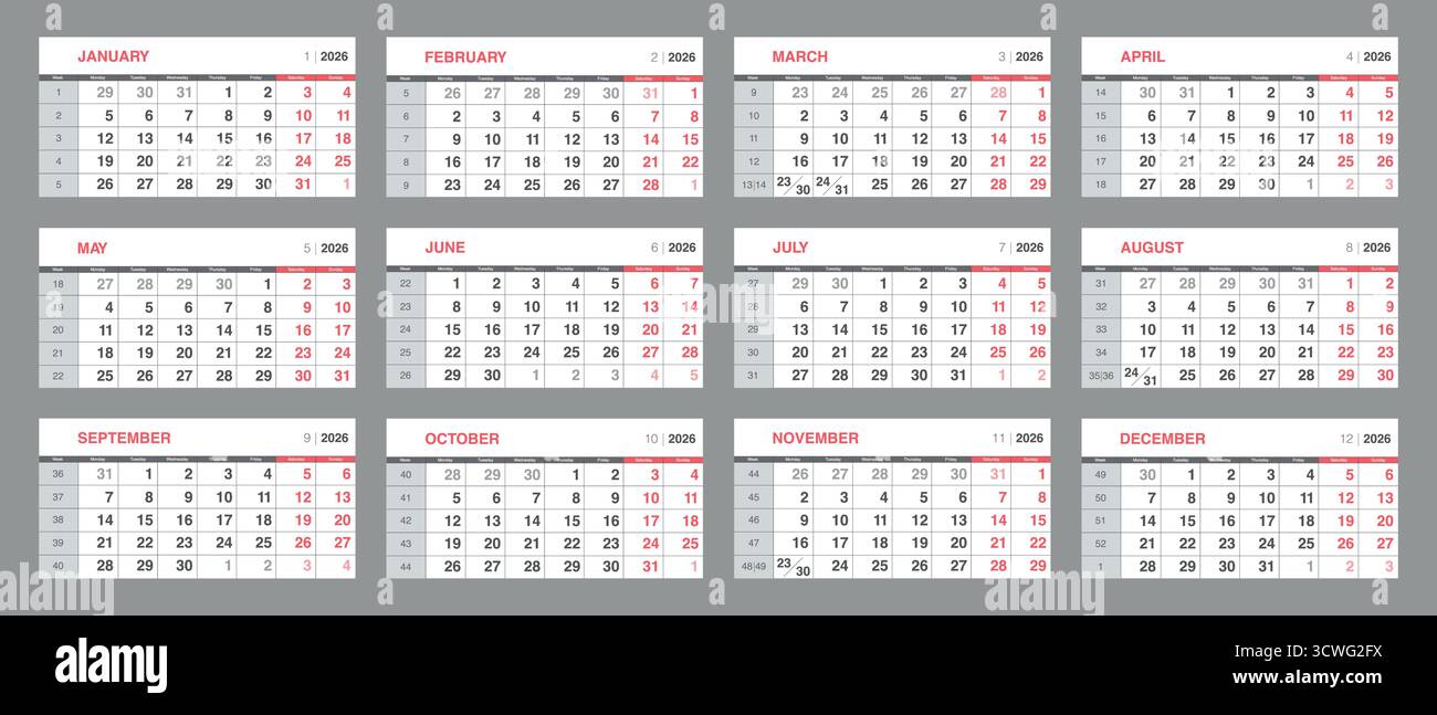 Calendar style simple line Stock Vector Images - Alamy