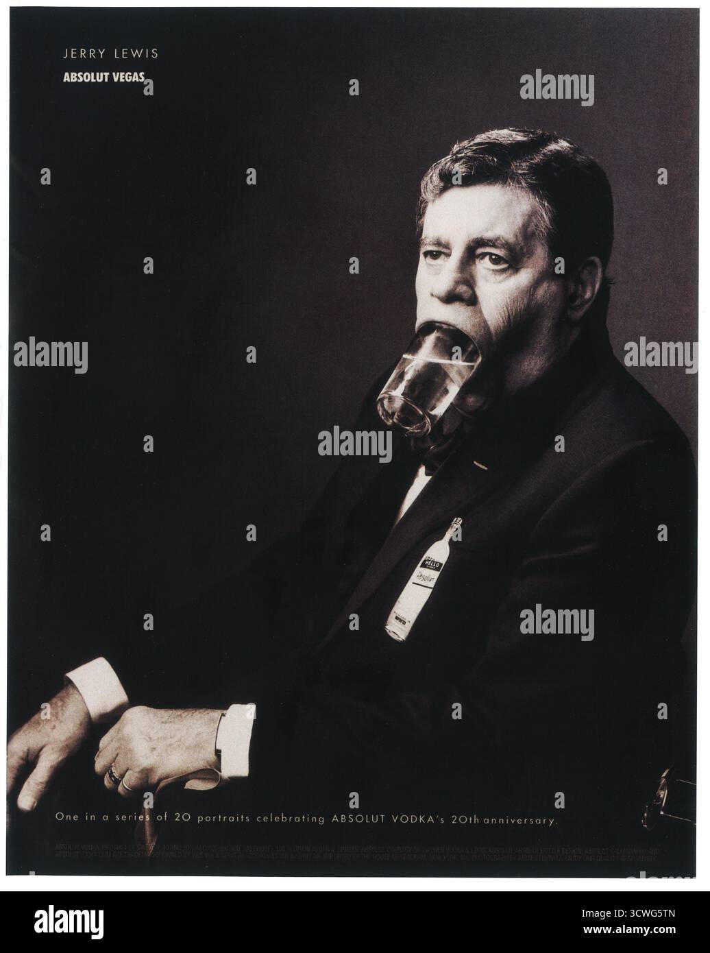 2000 Jerry Lewis for Absolut Vegas Vodka Ad, series celebrating Absolut ...