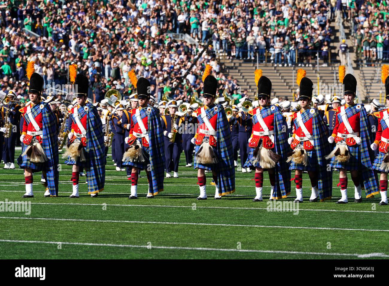 SOUTH BEND, IN - OCTOBER 11: Notre Dame Fighting Irish color guard ...