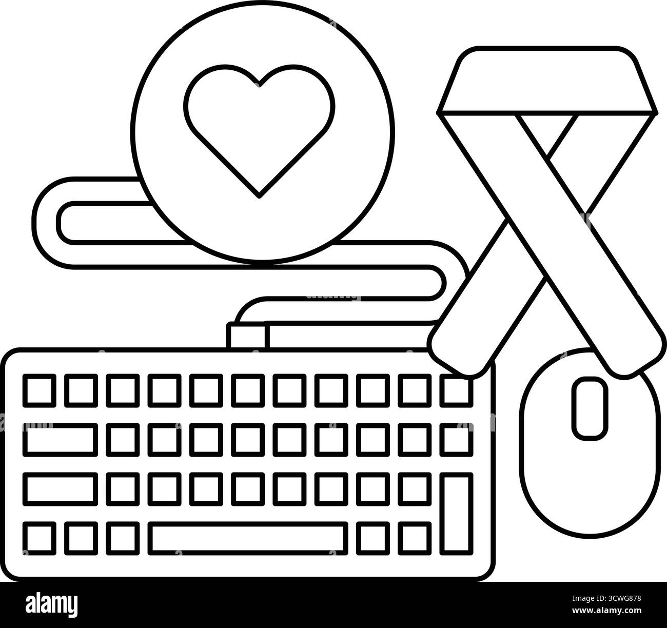 Keyboard mouse heart symbol hi-res stock photography and images - Alamy