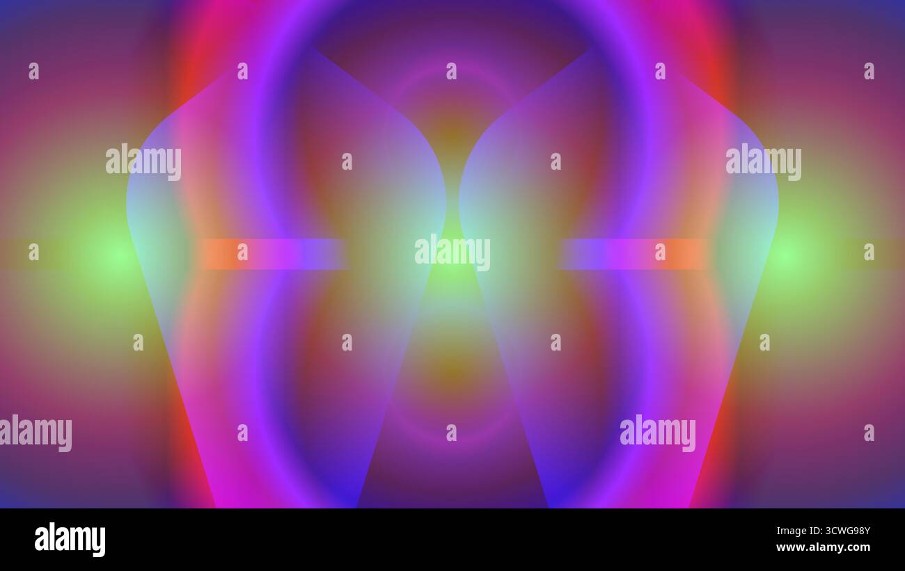 Vibrant Aura Gradient Abstract Background with Symmetrical Neon Glow ...