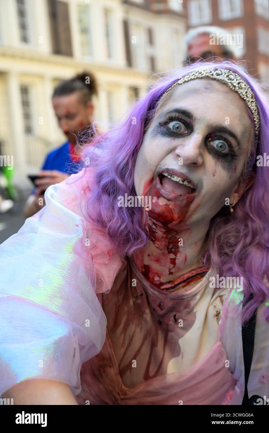 London, UK, 11th October 2025: Zombie day attracts charity particpants ...