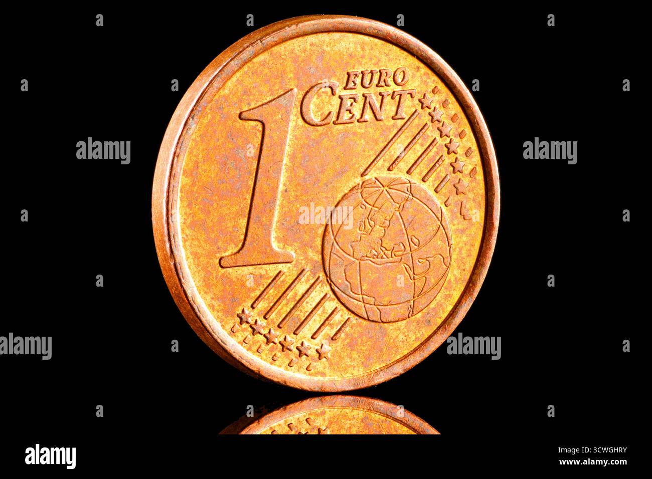 Circulated 1 cent euro hi-res stock photography and images - Alamy
