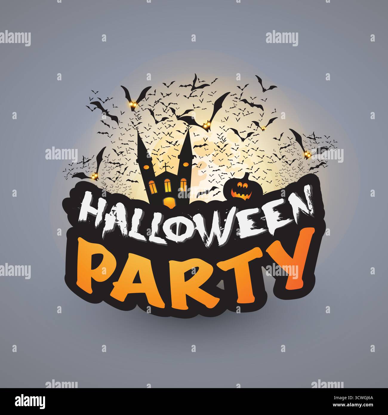 Halloween Party Poster, Banner or Greeting Card Template - Haunted ...