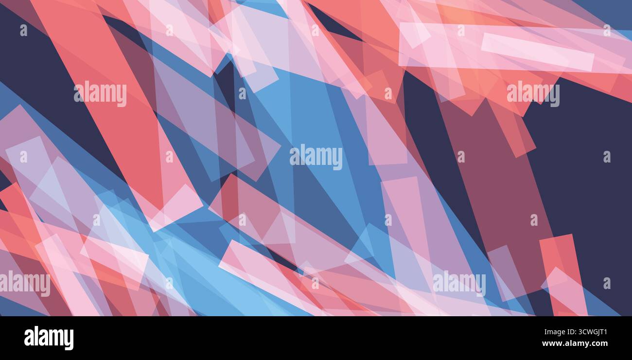 Abstract geometric background with transparent overlapping rectangular ...