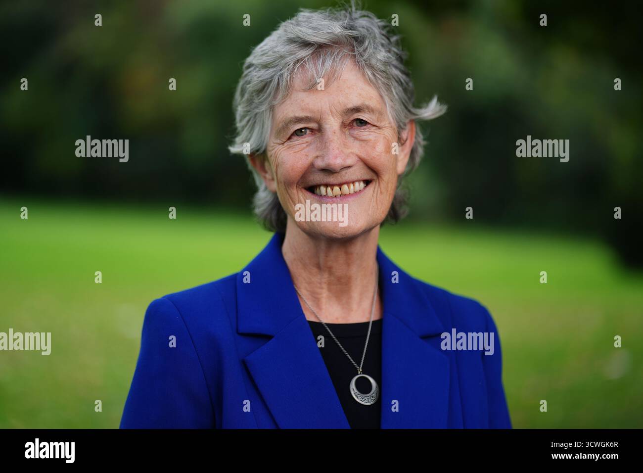 Irish presidential candidate Catherine Connolly in Rathfarnham Castle ...