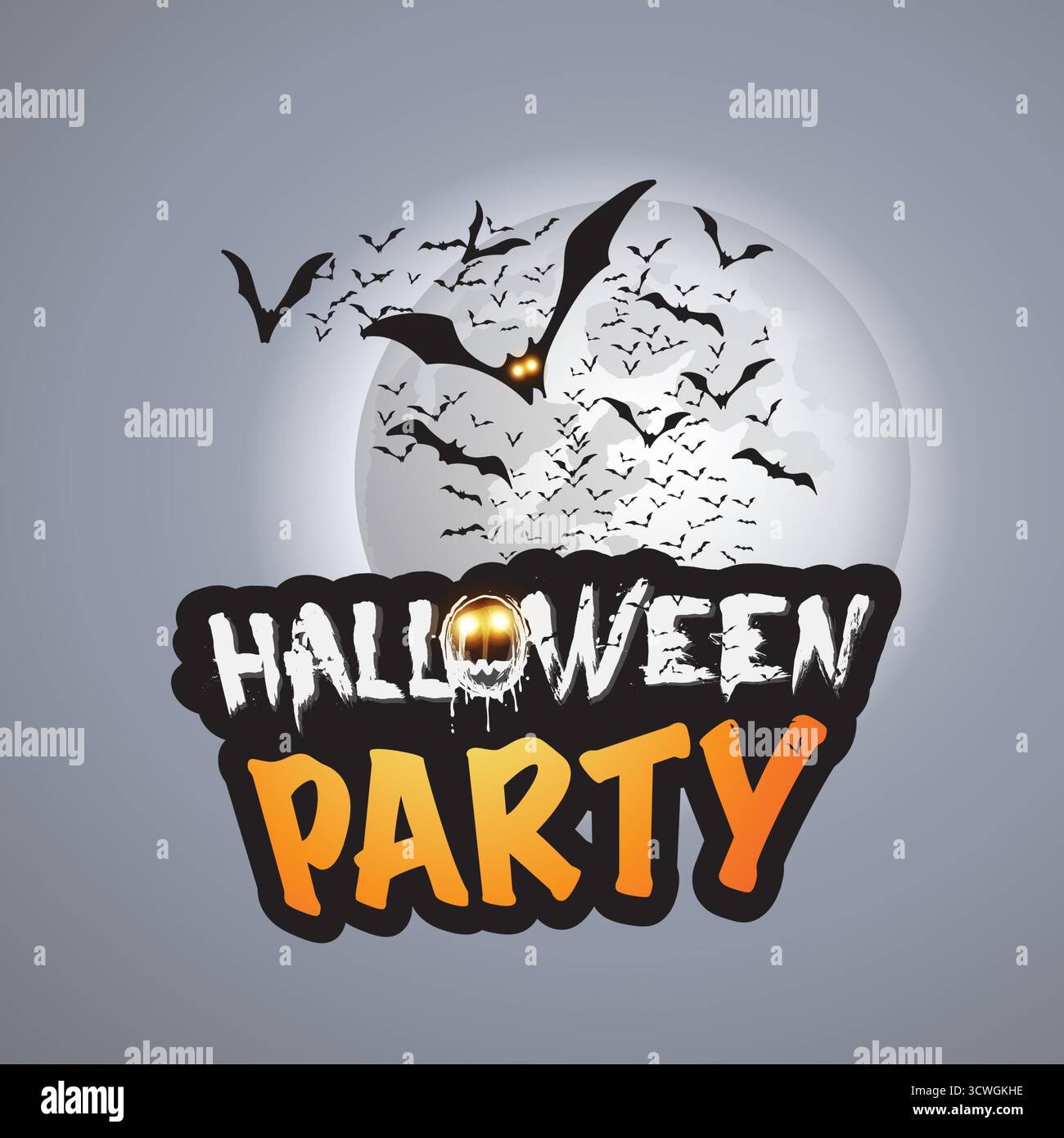 Halloween bats on gray Stock Vector Images - Alamy