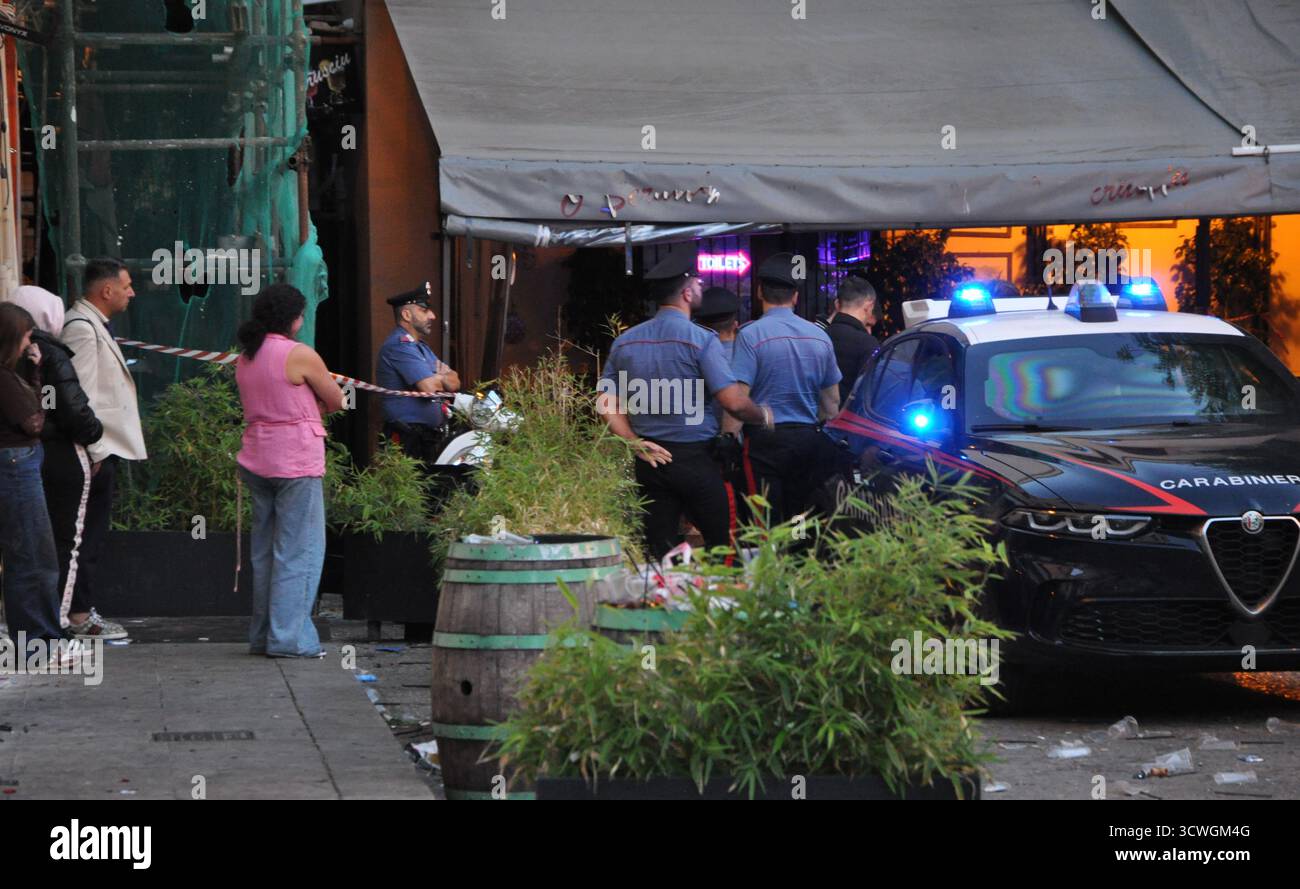Palermo. Murder in Piazza Olivella, victim Paolo Taormina. .Ph ...