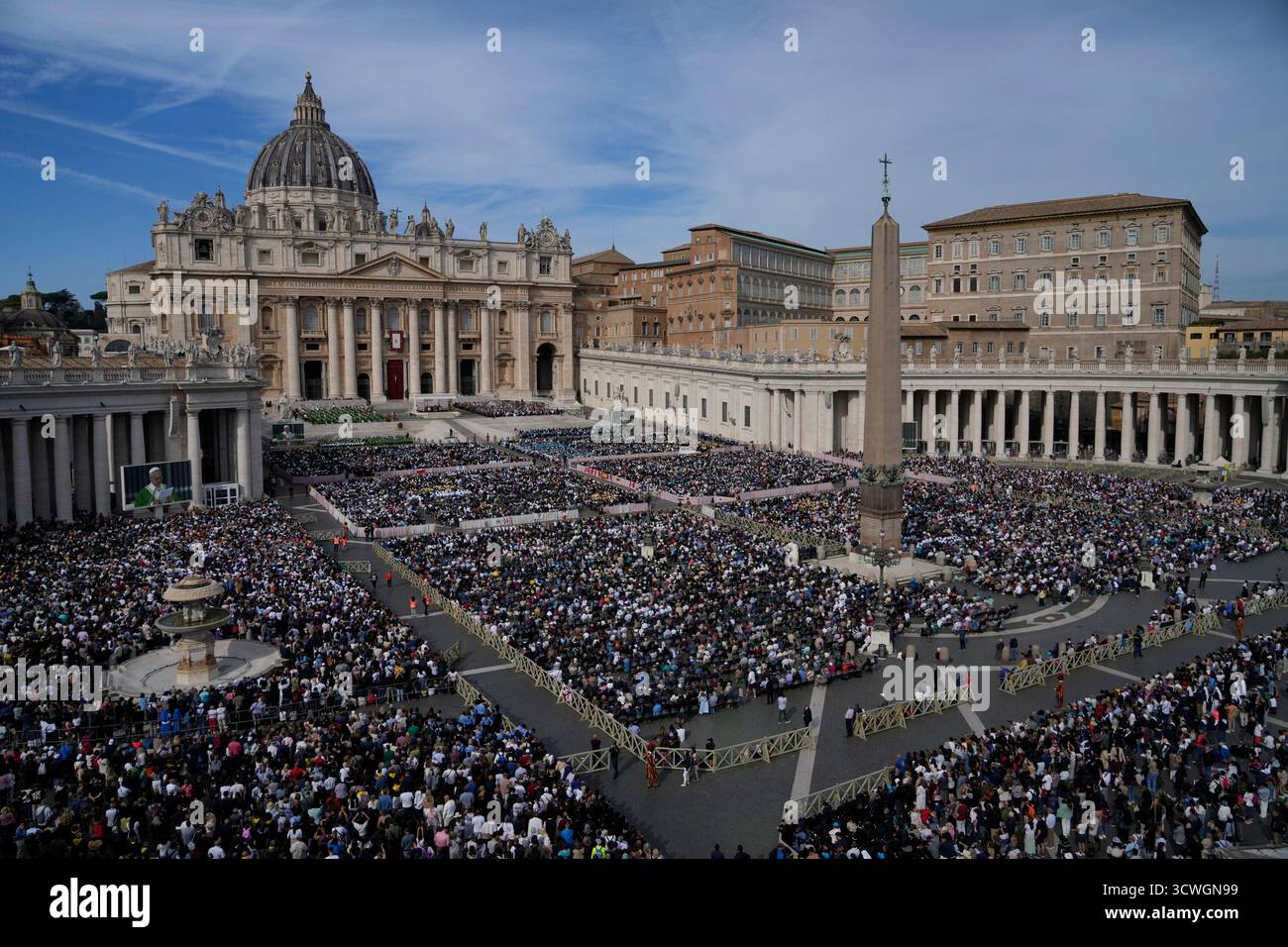 Pope Leo XIV presides over a Mass in St. Peter's Square at the Vatican ...