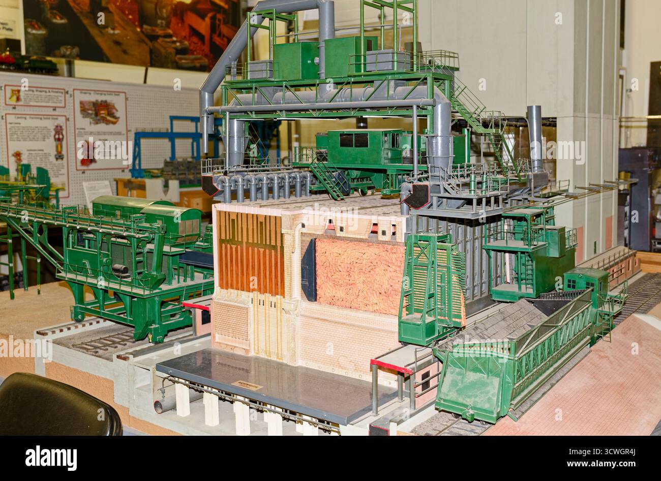model of old steel plant interior, National Iron and Steel Heritage ...