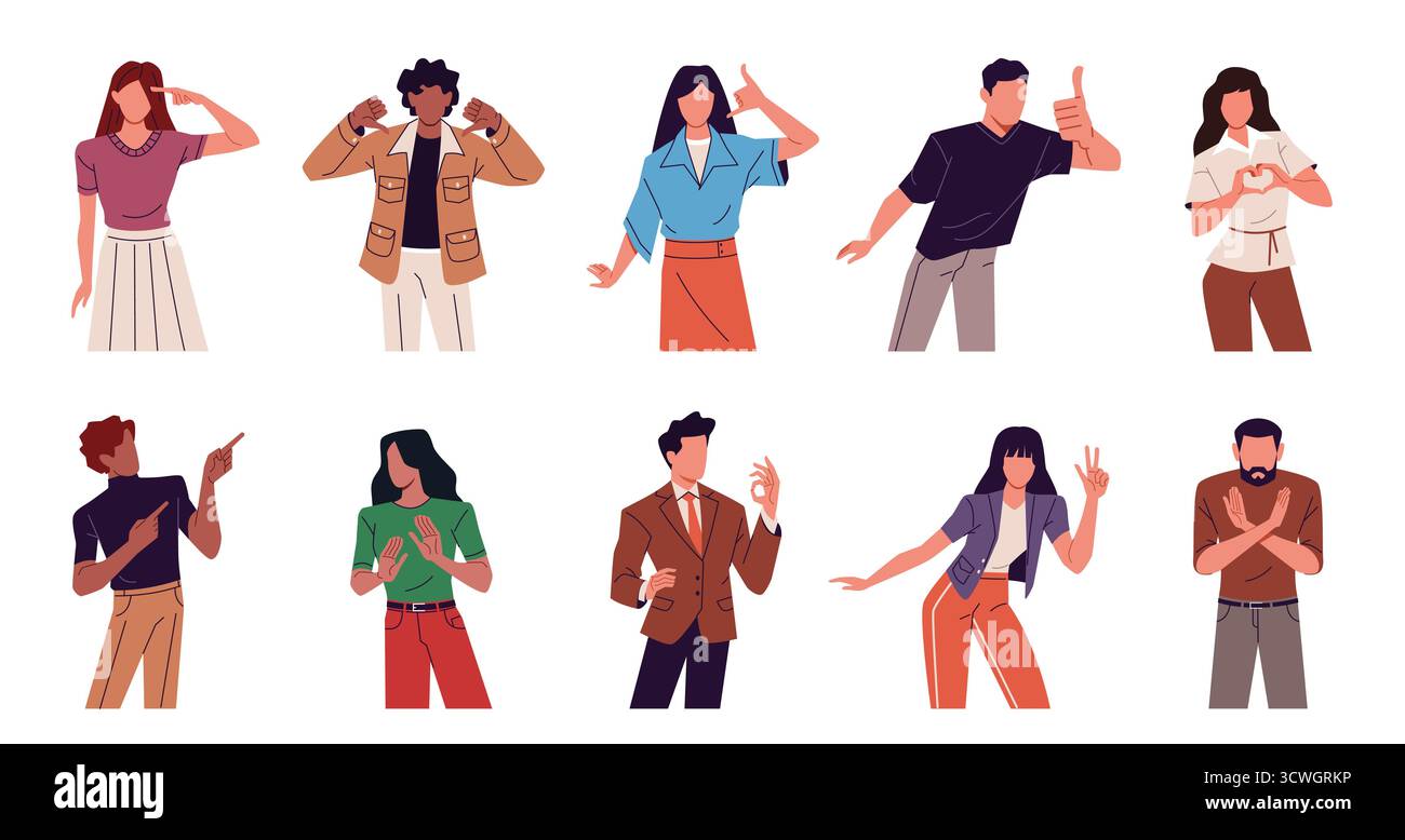 Communication gesturing Stock Vector Images - Alamy