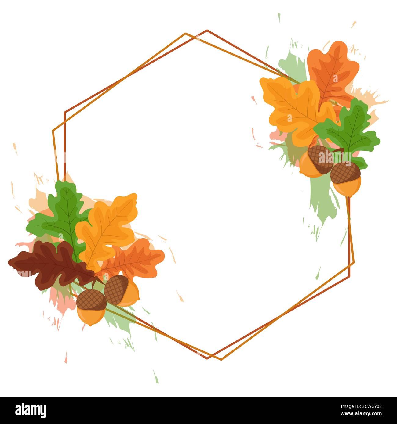 Colorful oak leaves border hi-res stock photography and images - Alamy