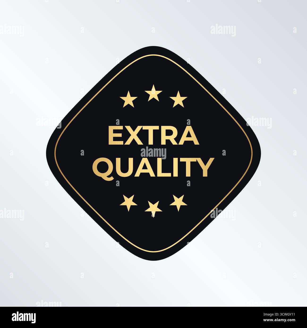 Extra quality badge, gold black label, premium product sticker. For ...