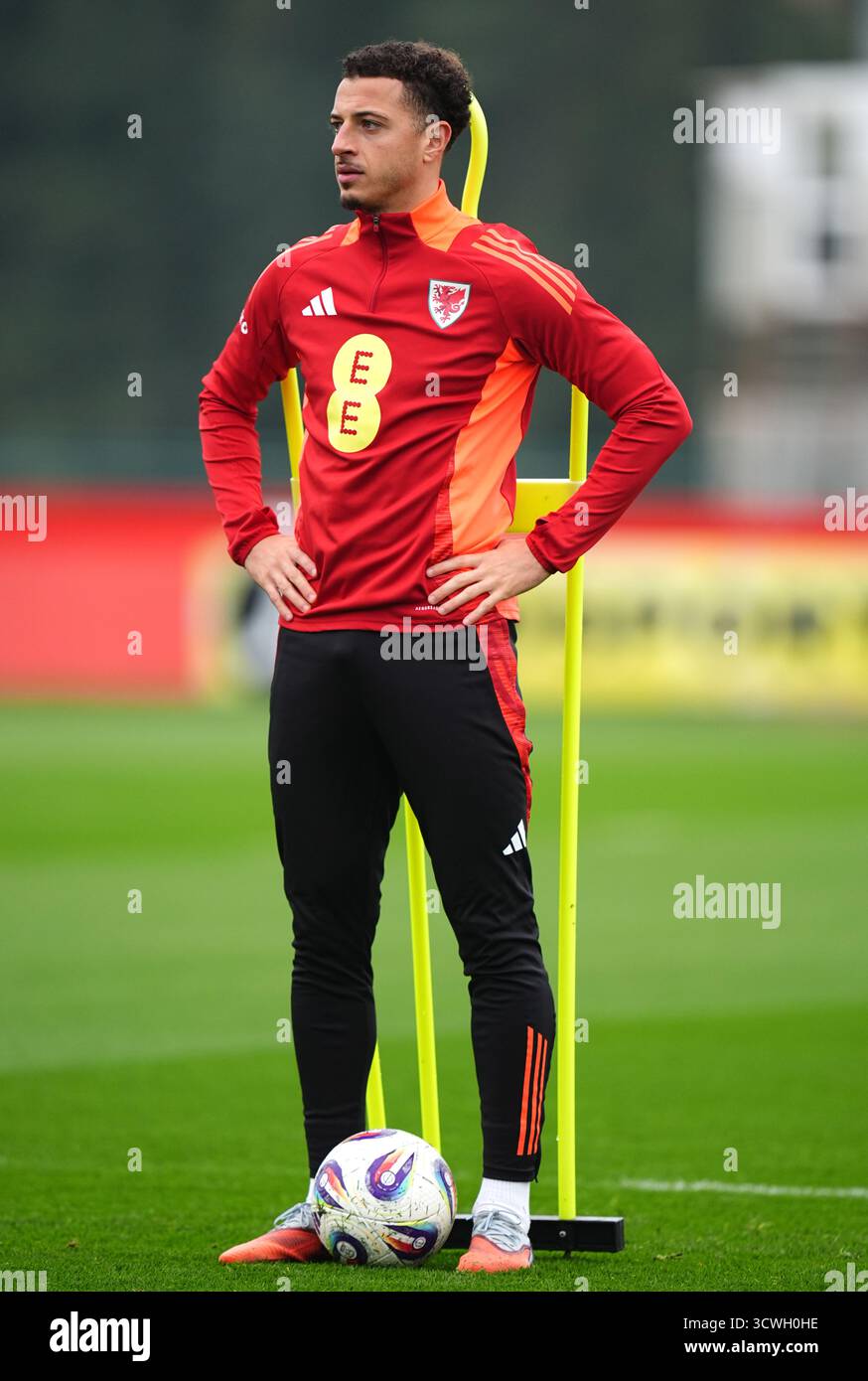 Wales' Ethan Ampadu during a training session at the Vale Resort ...