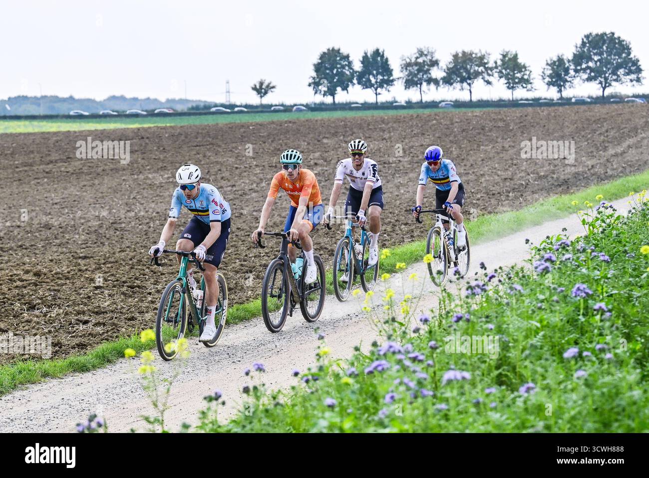 Maastricht, Netherlands. 12th Oct, 2025. Head of the race, 07 Belgian ...