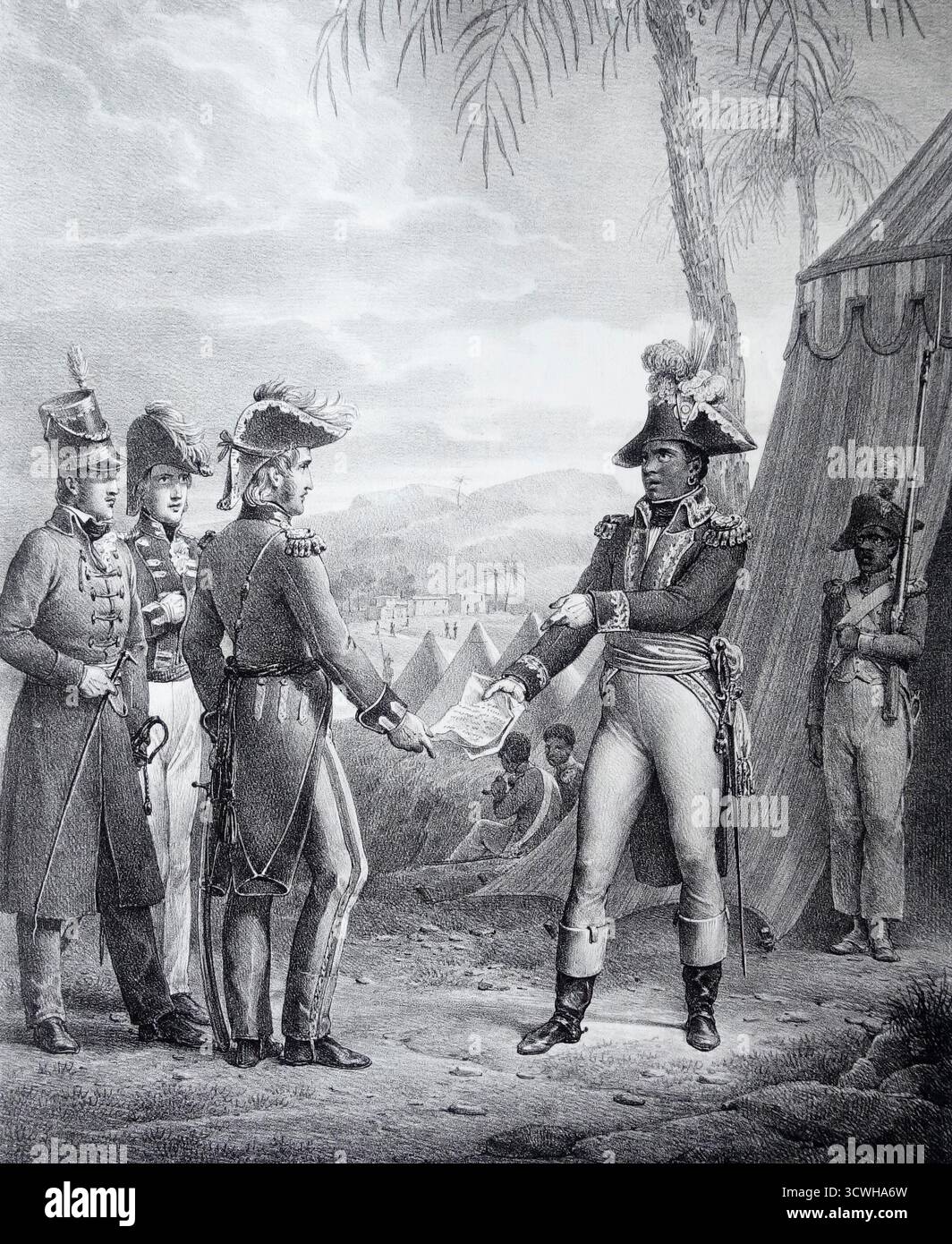 French General Toussaint Louverture receiving British General Thomas ...