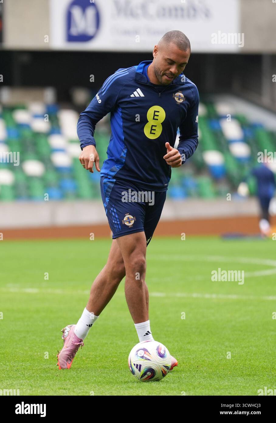Northern Ireland's Josh Magennis during a training session at the ...