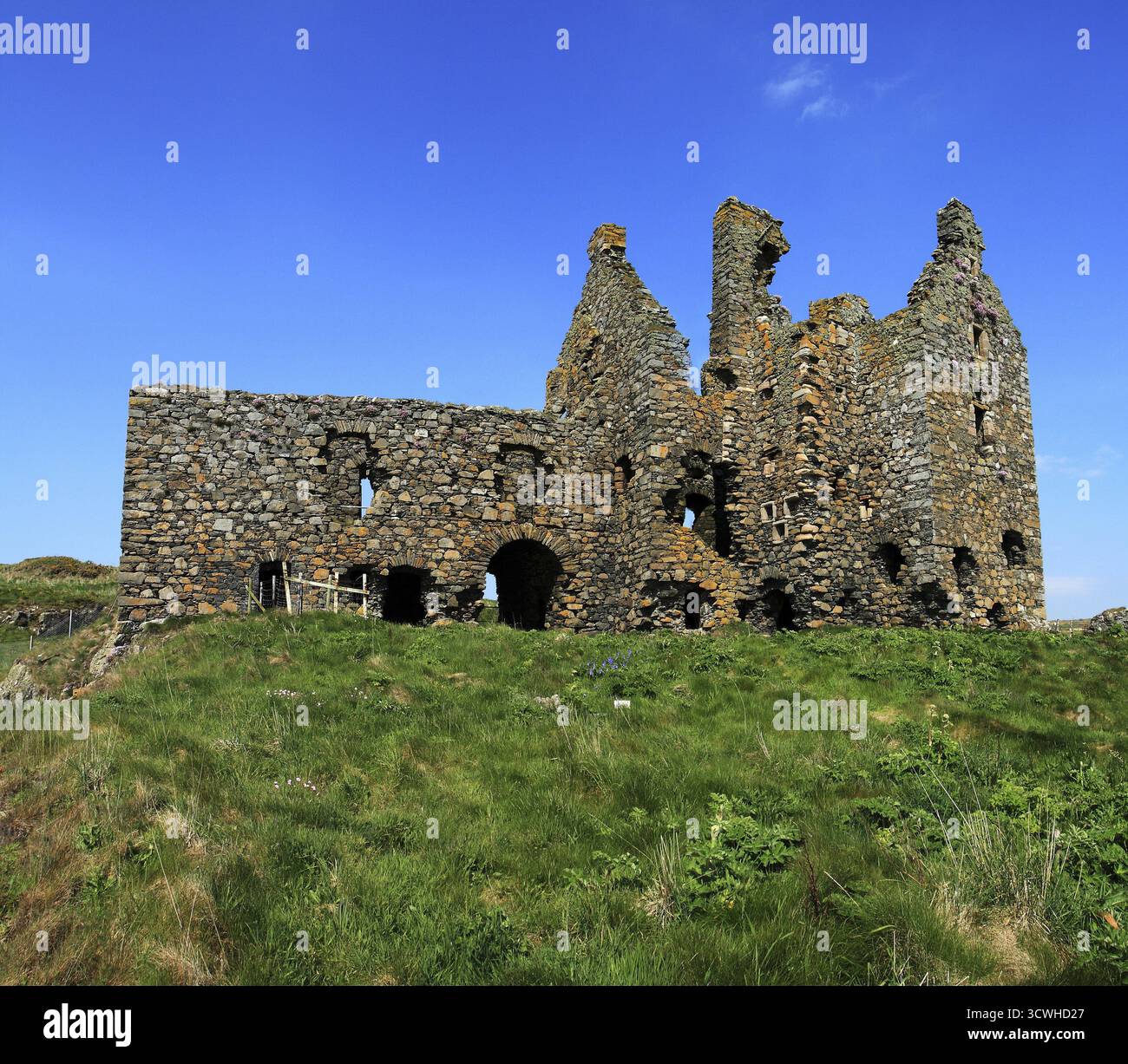 Dunskey Castle is a ruined, early 16th century tower house, located ...