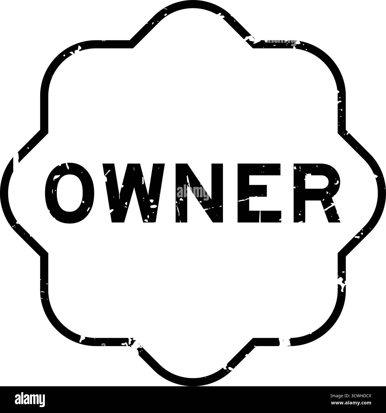Grunge black owner word Stock Vector Images - Alamy