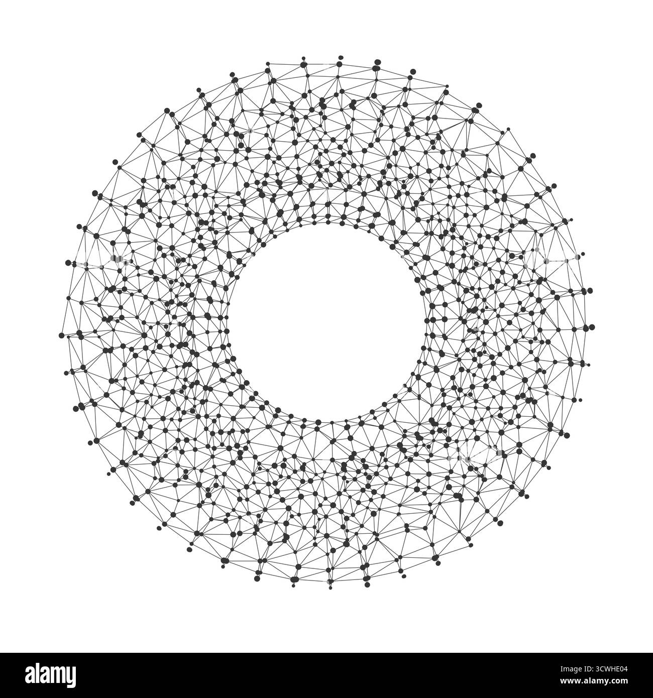 Interconnected nodes lines forming complex hi-res stock photography and ...