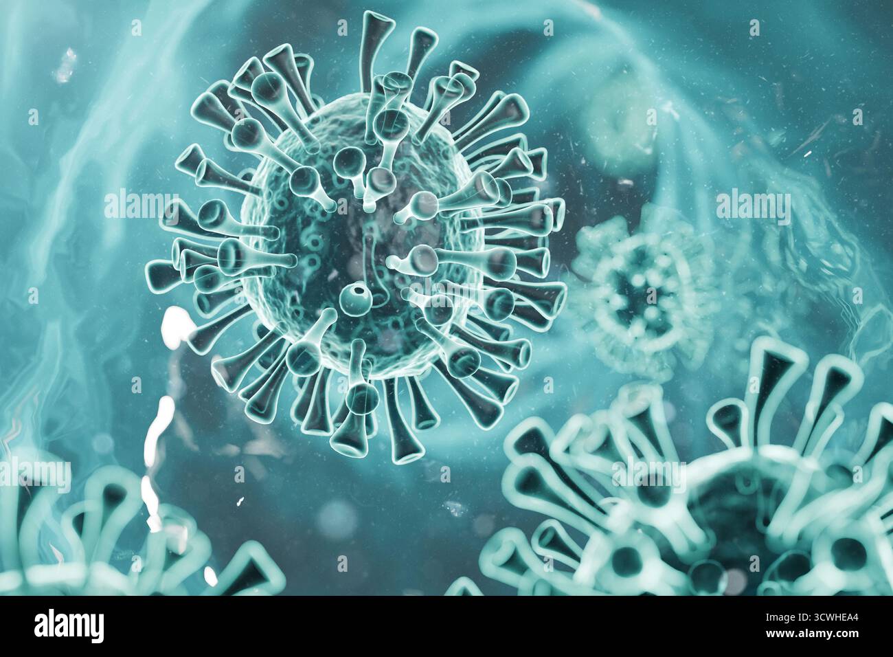 Detailed viral particles hi-res stock photography and images - Alamy