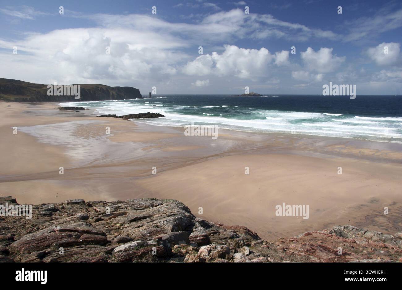 Sandwood Bay on the Cape Wrath Trail, Scotland, United Kingdom Stock ...