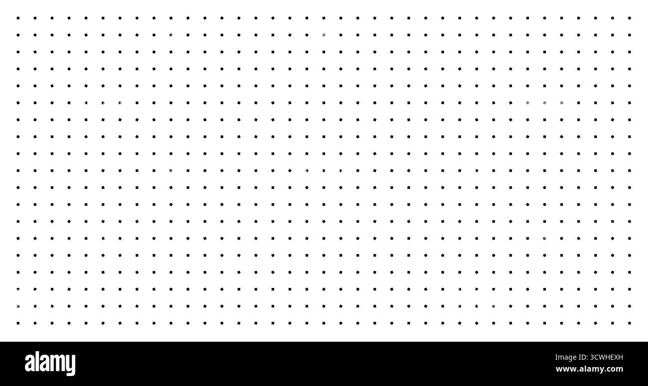 Simple seamless pattern of small black rotated squares on a clean white ...