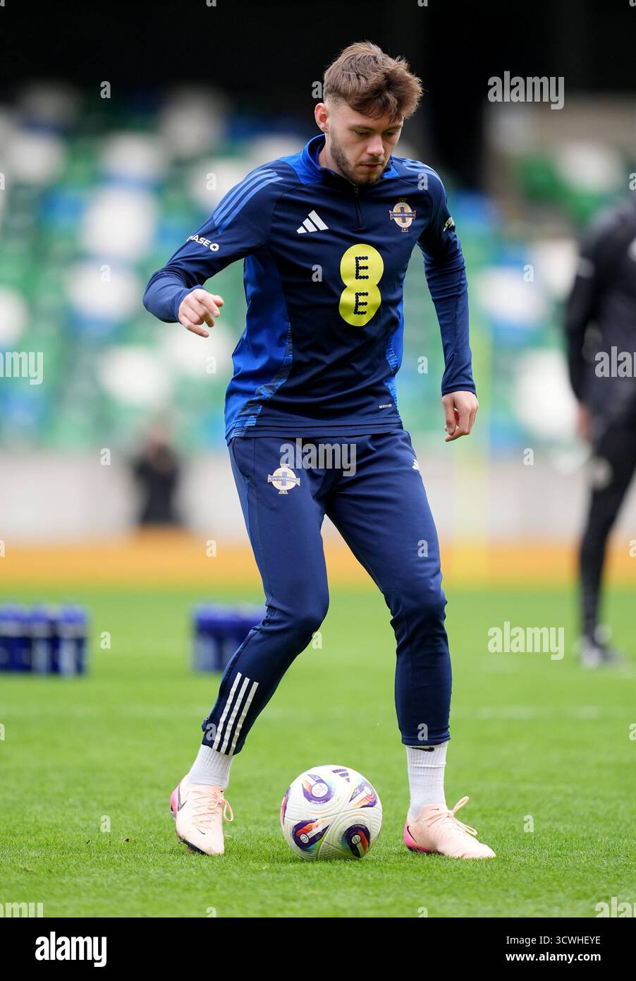 Northern Ireland's Conor Bradley during a training session at the ...