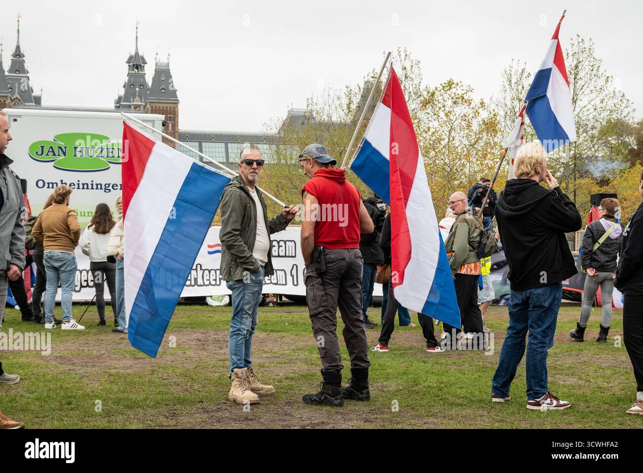 Amsterdam, the Netherlands 12.10.25 right wing national protest ...