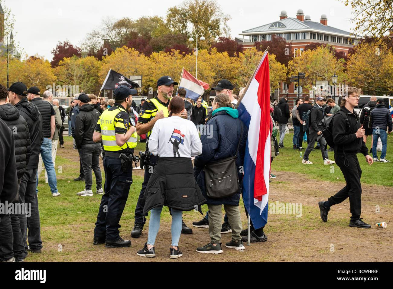 Amsterdam, the Netherlands 12.10.25 right wing national protest ...