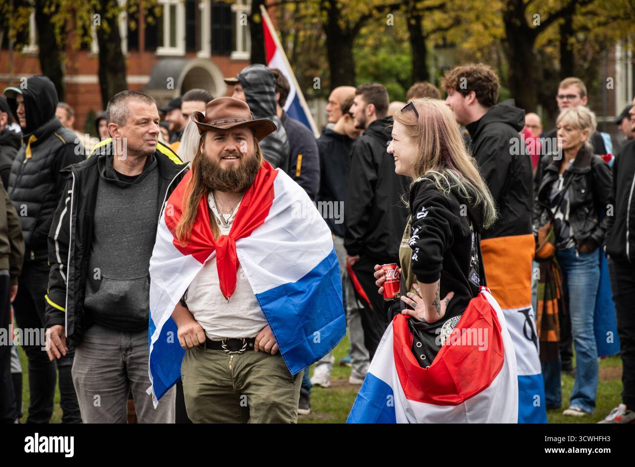 Amsterdam, the Netherlands 12.10.25 right wing national protest ...