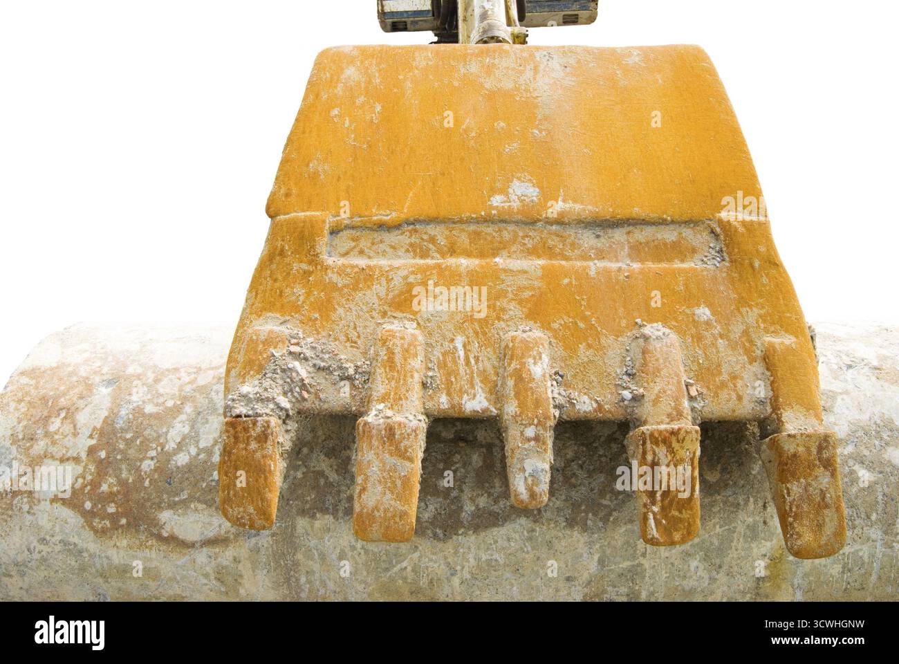 Excavator as a stop sign Stock Photo - Alamy