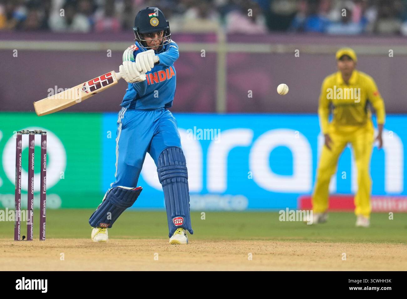 India's Harleen Deol bats during the ICC Women's Cricket World Cup ...