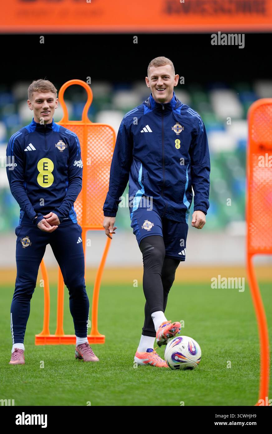 Northern Ireland's George Saville during a training session at the ...