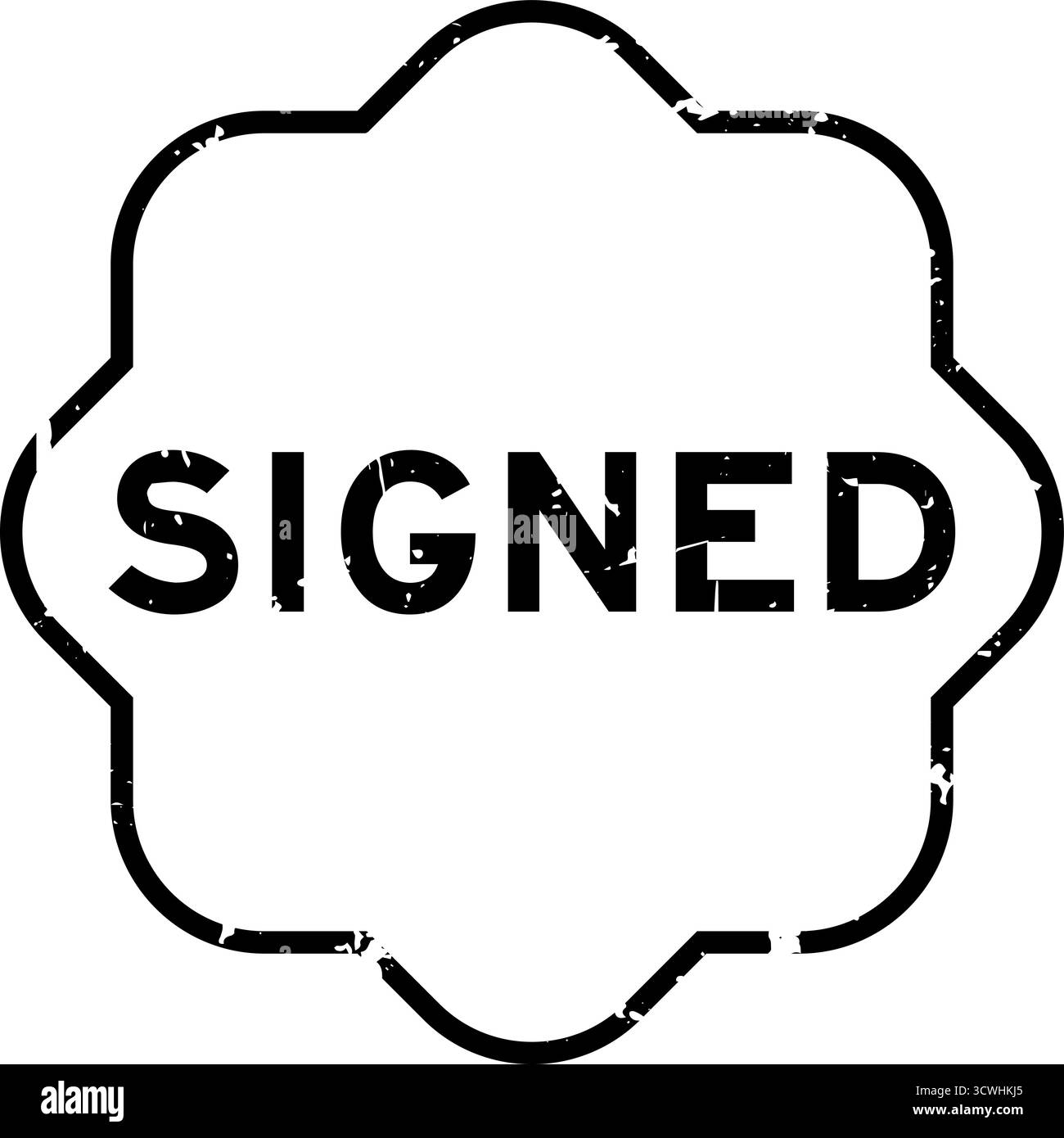 Grunge black signed word Stock Vector Images - Alamy
