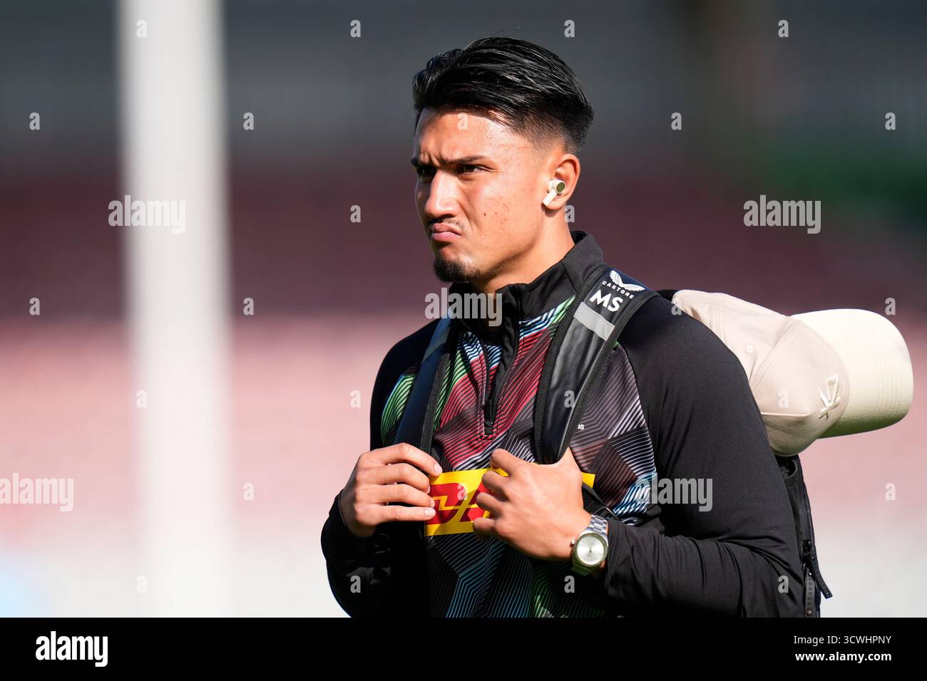 Harlequins' Marcus Smith arriving before the Gallagher PREM match at ...