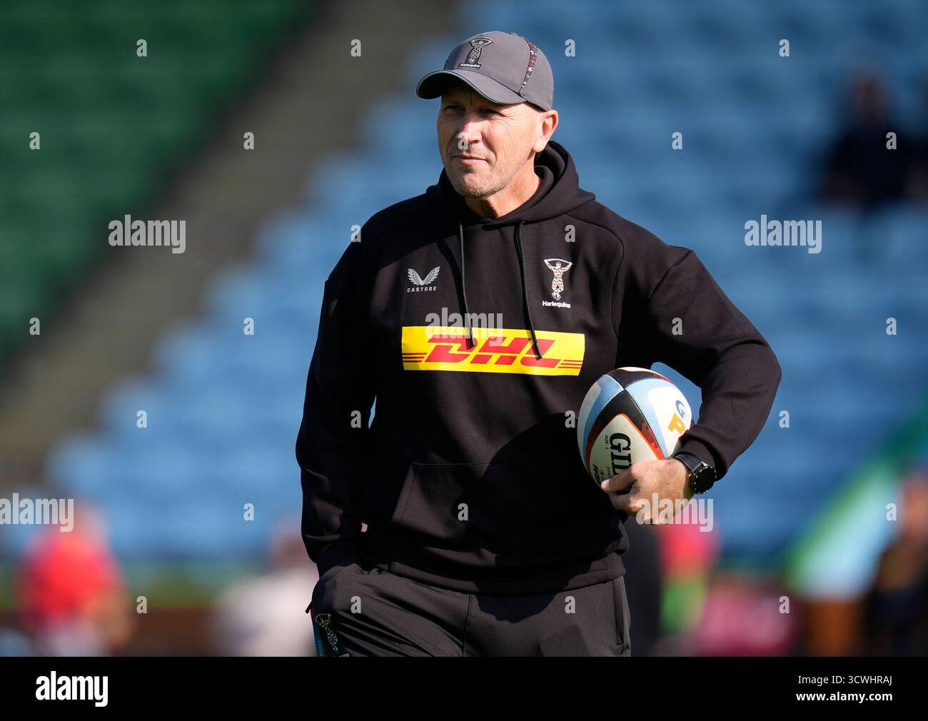 Harlequins' head coach Jason Gilmore before the Gallagher PREM match at ...