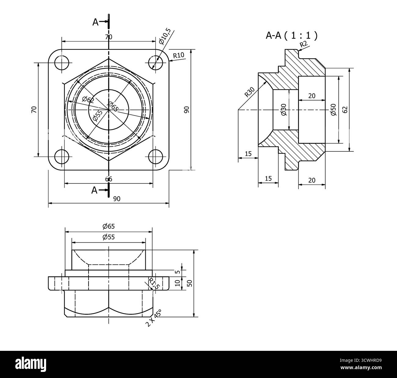 Model in metal pump Cut Out Stock Images & Pictures - Alamy