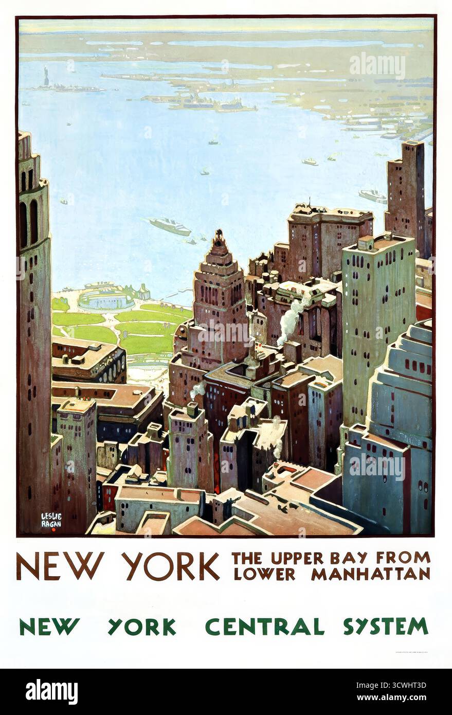 Antique travel poster america Cut Out Stock Images & Pictures - Alamy