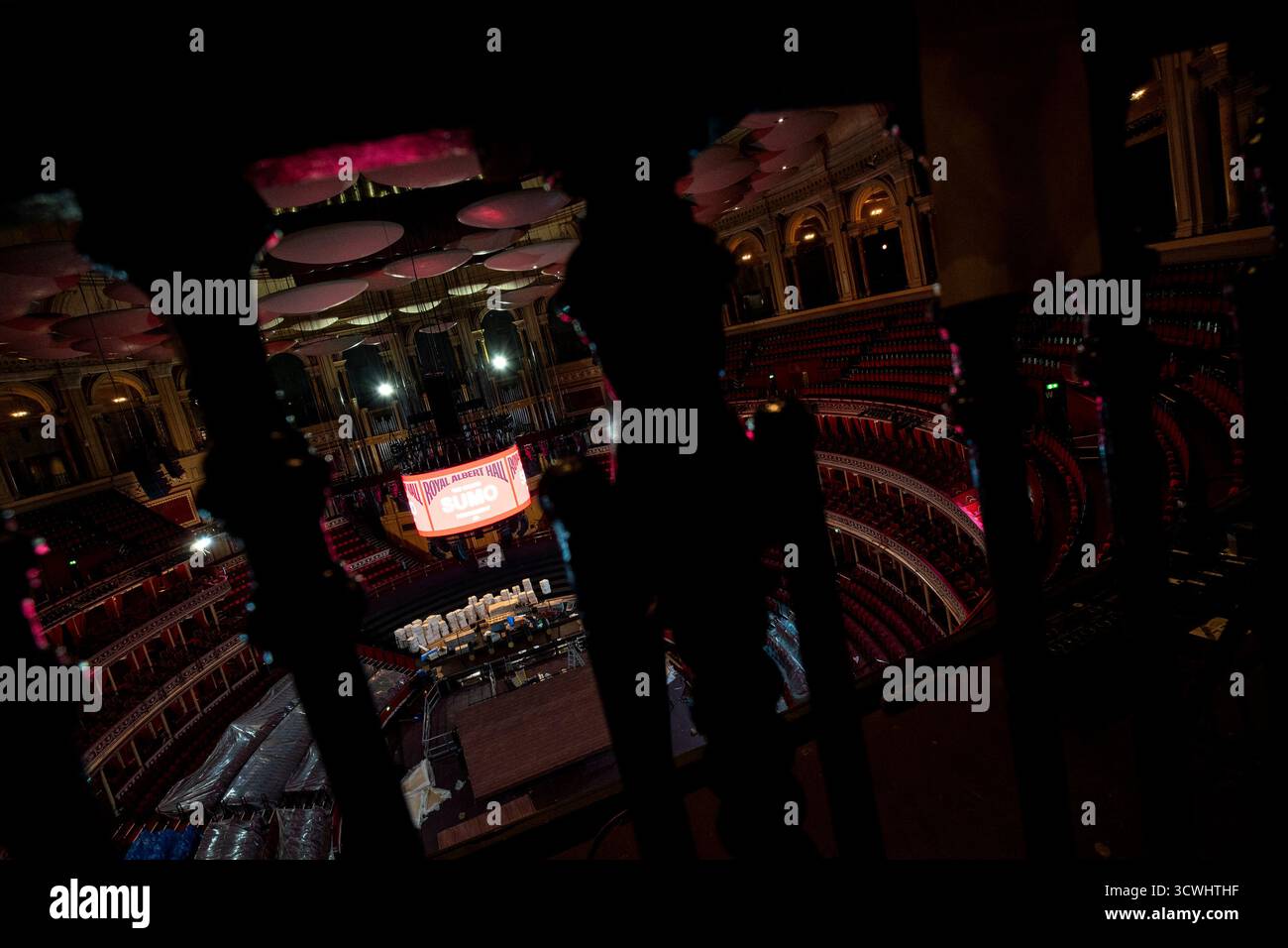 The construction of the dohyo in the auditorium ahead of The Grand Sumo ...