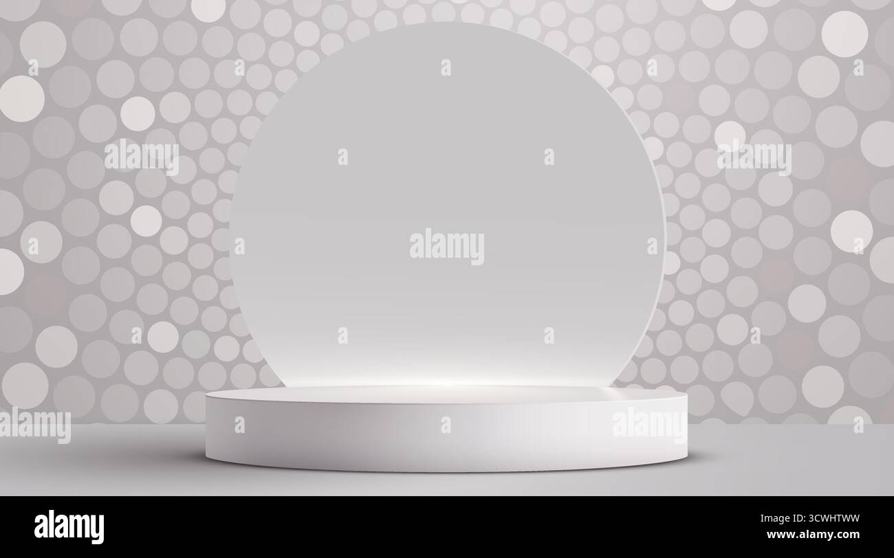 3d white podium against Stock Vector Images - Alamy