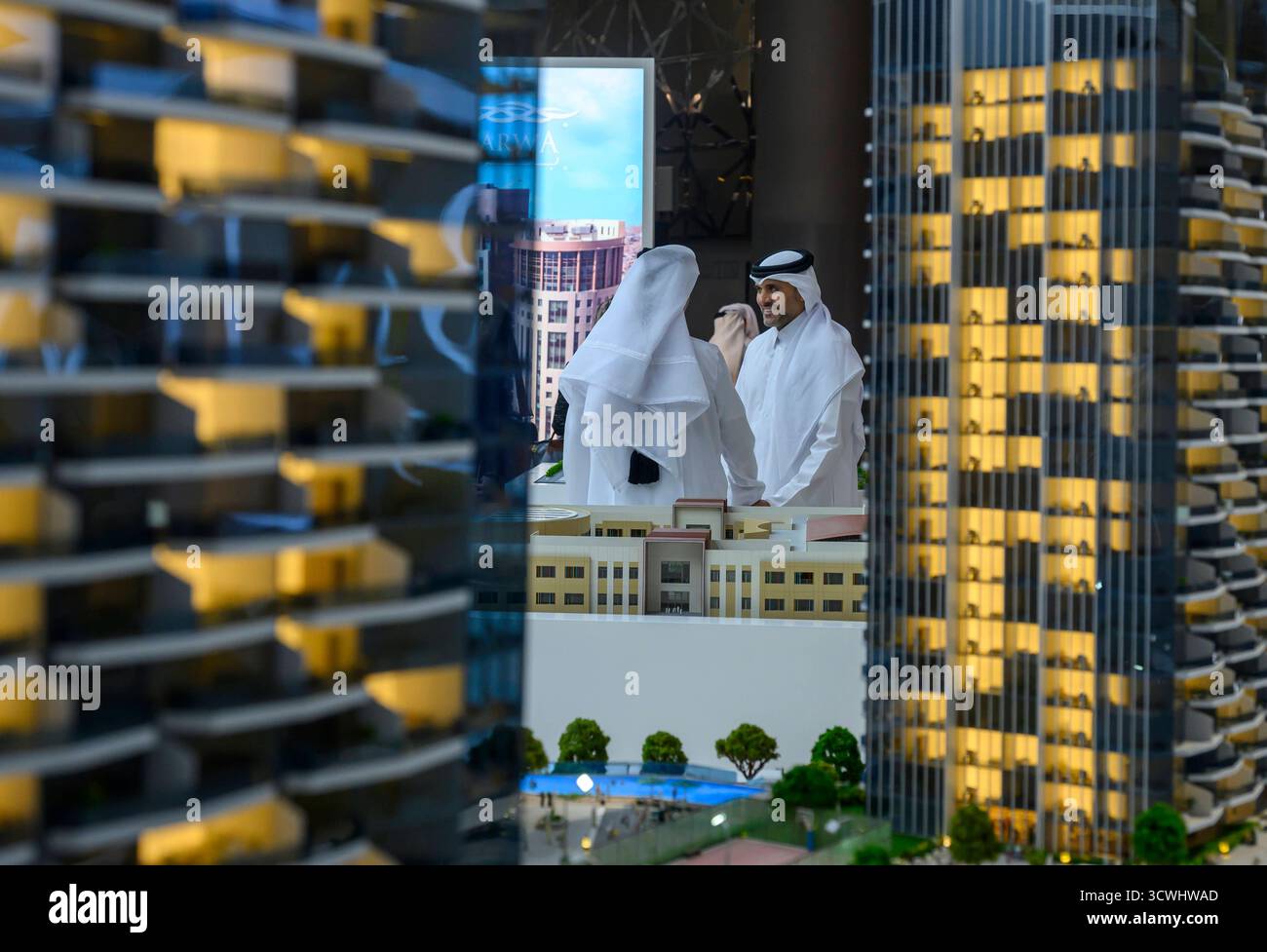 CITYSCAPE QATAR 2025Õ THE REAL ESTATE EXHIBITION IN DOHA Visitors view ...