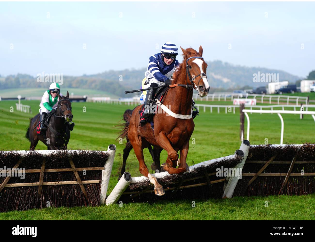 Celtic Dino ridden by Dylan Johnston on their way to winning the the DragonBet 'Welsh Champion ...