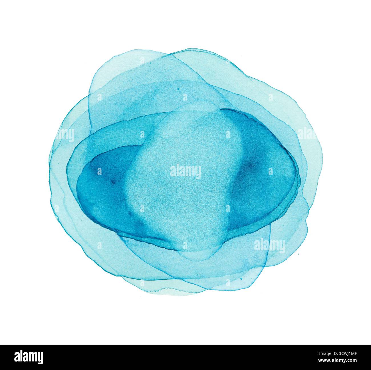 Watercolor abstract overlapping shapes hi-res stock photography and ...