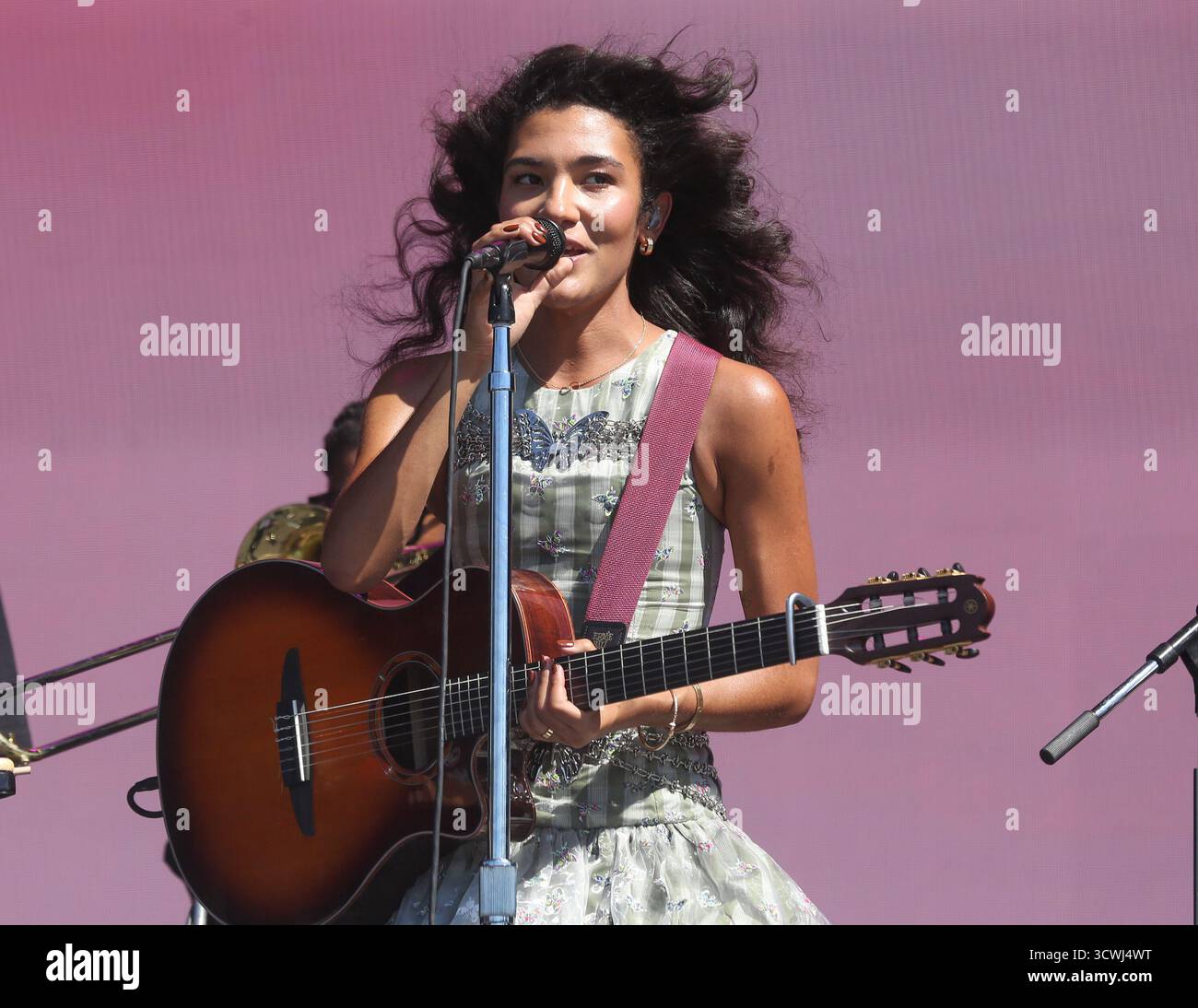Olivia Dean performs during weekend two of the Austin City Limits Music Festival on Saturday ...