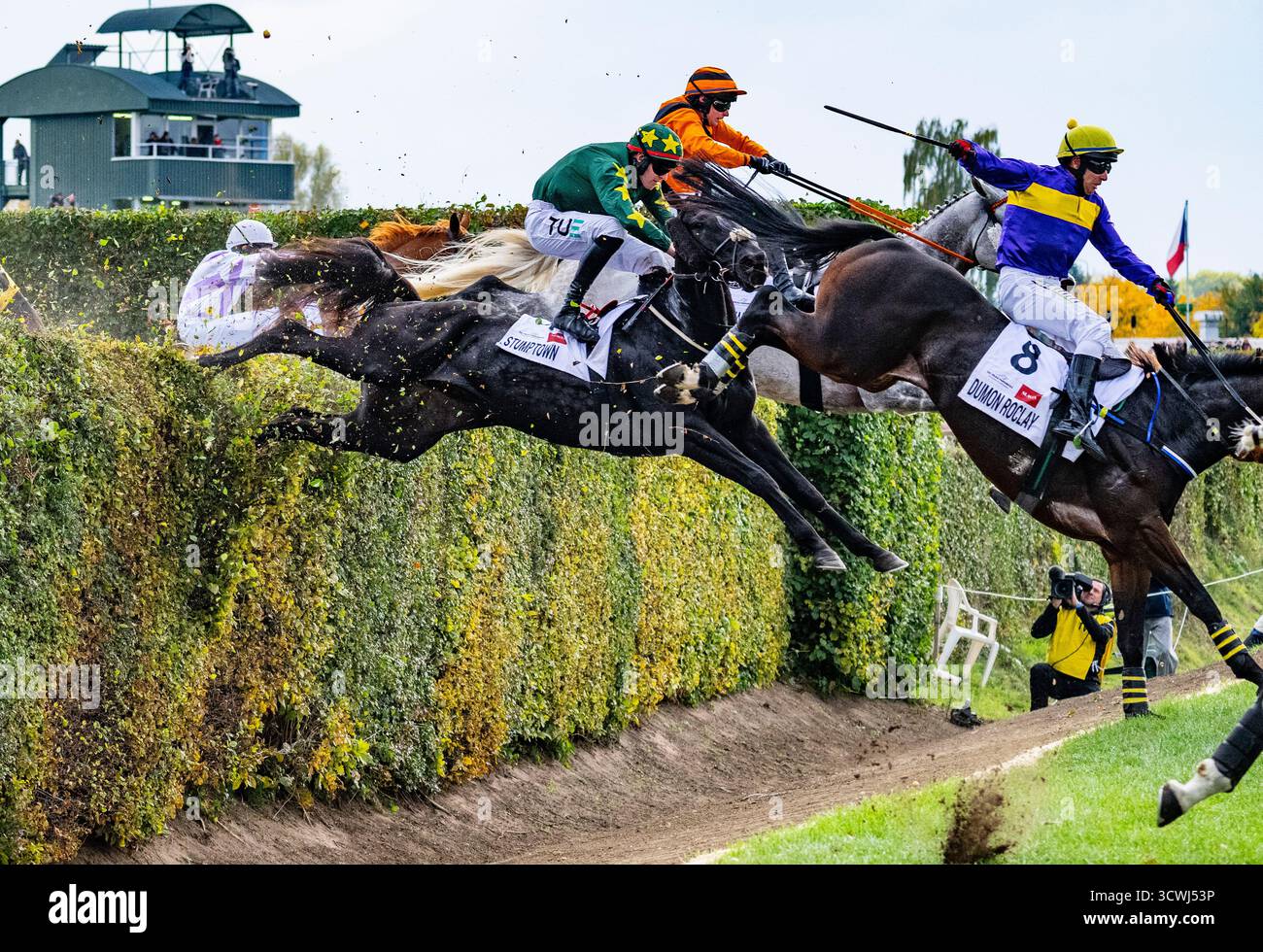 Pardubice, Czech Republic. 12th Oct, 2025. Irish horse Stumptown and ...