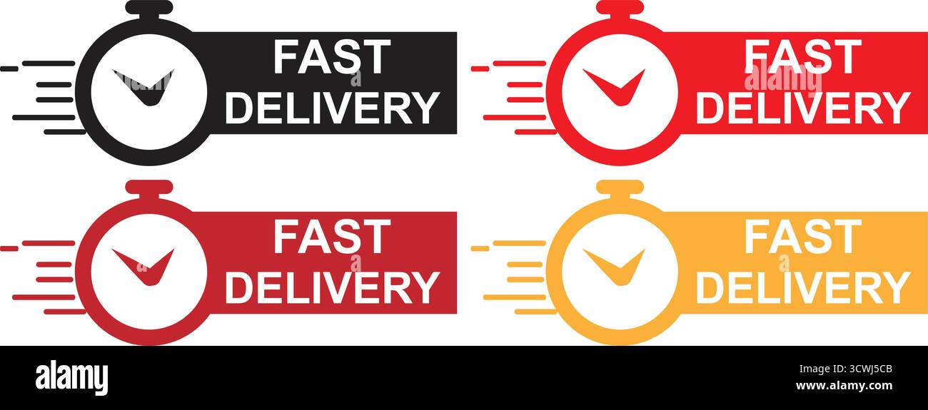 Express Delivery Symbols for Speedy Shipping and Quick Dispatch Stock ...