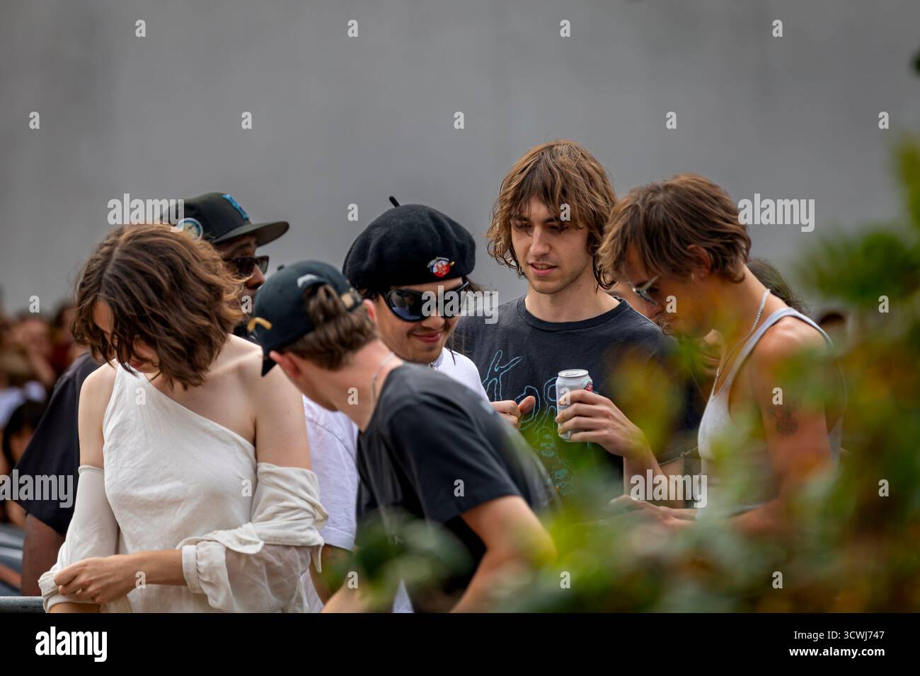 NEW YORK, NEW YORK - SEPTEMBER 27: The band Geese, fronted by Cameron ...