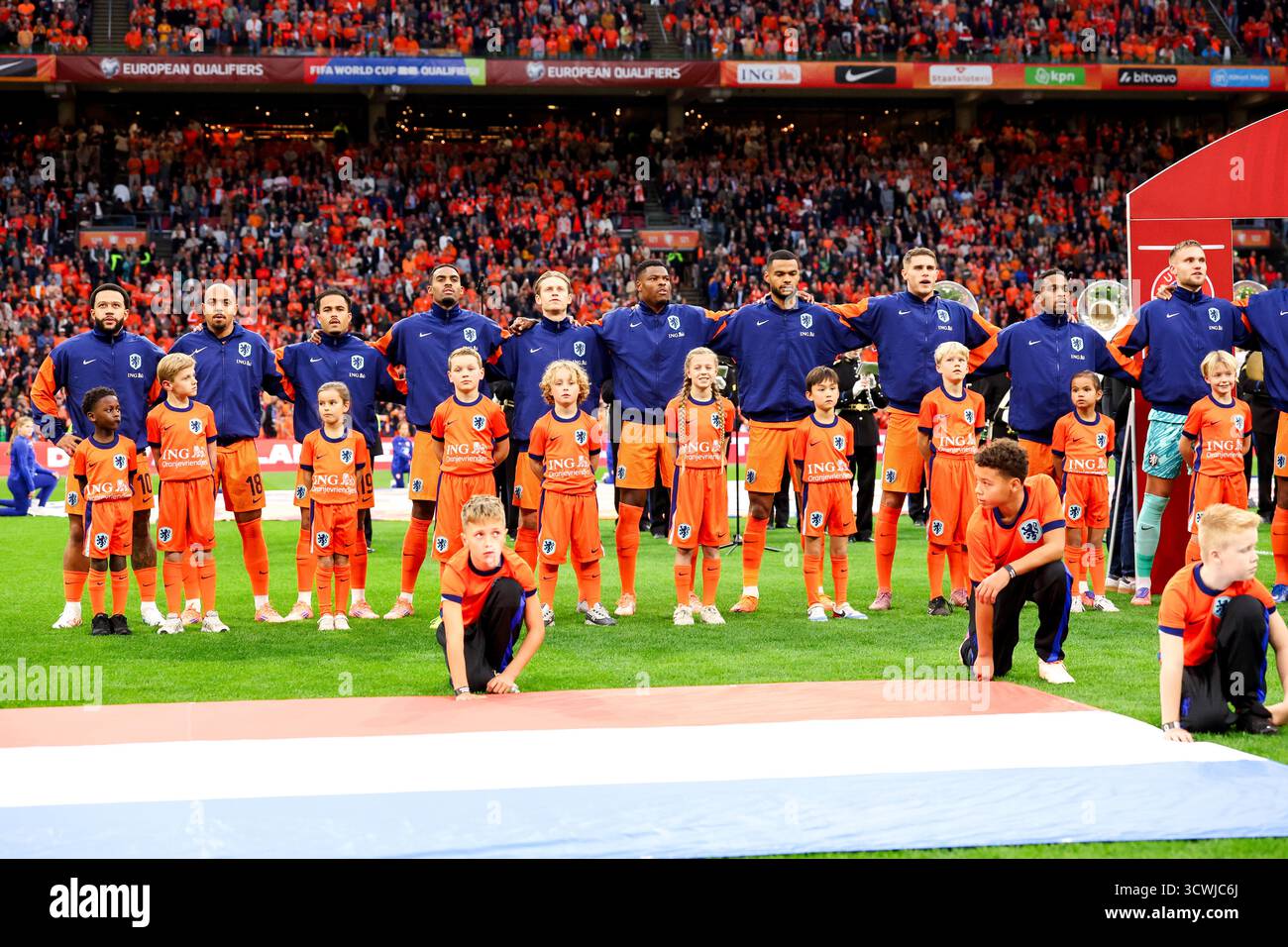 AMSTERDAM, NETHERLANDS - OCTOBER 12: Players of the Netherlands at the ...