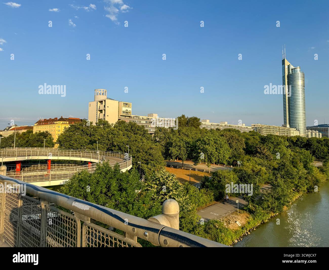 Millennium Tower on the Danube at Handelskai, a landmark office ...